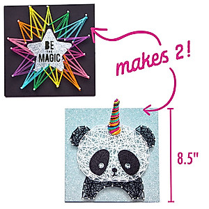 Craft-tastic – String Art – Craft Kit Makes 2 Large String Art Canvases – Pandacorn Edition