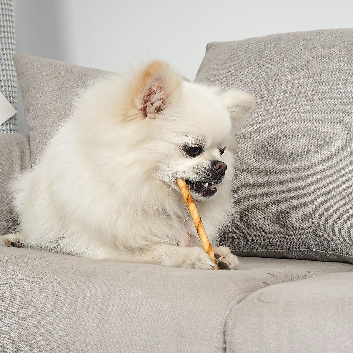 MON2SUN Dog Rawhide Twist Sticks Chicken Flavor 5 Inch Thin Sticks Rawhide Chews Dog Treats for Puppy and Small Dogs 120 Count