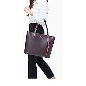 Kate Spade Lawton Way Rose Tote Chocolate Cherry