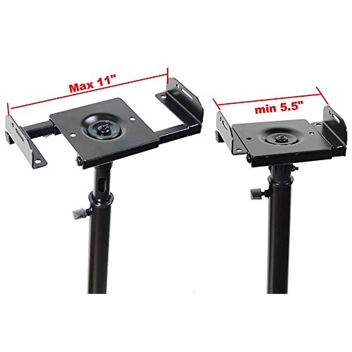 VideoSecu 2 Heavy Duty PA DJ Club Adjustable Height Satellite Speaker Stand Mount - Extends 26.5" to 47" (Compatible with Bose, Harmon Kardon, JBL, KEF, Klipsch, Sony, Yamaha, Pioneer and Others) 1B7