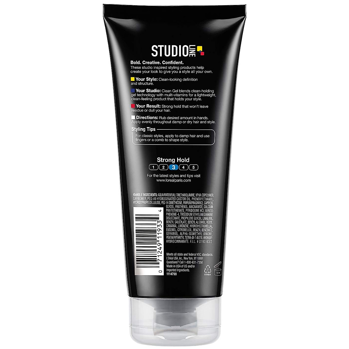 L'Oreal Paris Studio Line Clear Minded Clean Gel - Strong Hold 6.8 fl; oz.