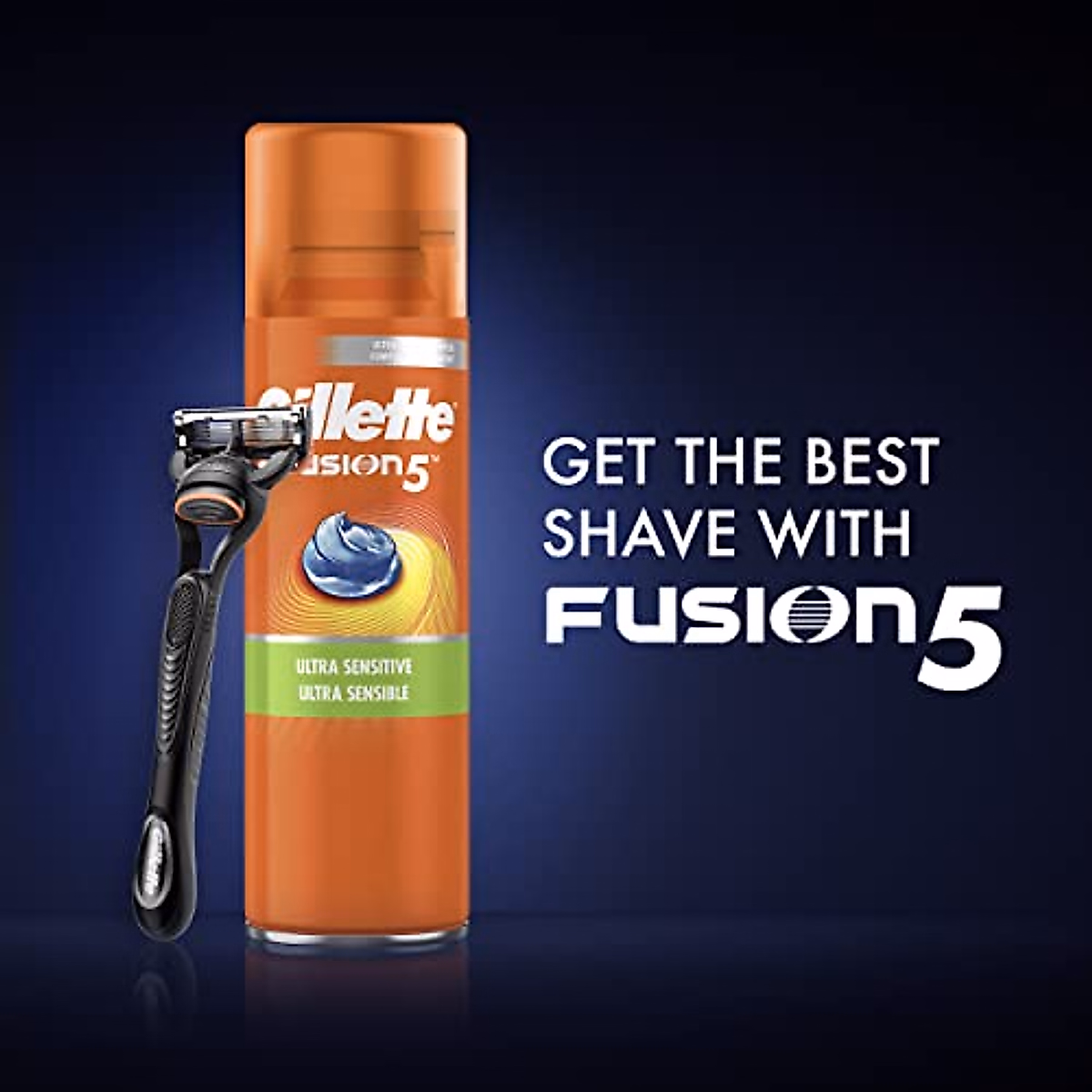 Gillette Fusion5 Ultra Sensitive Shave Gel, 7 Ounce