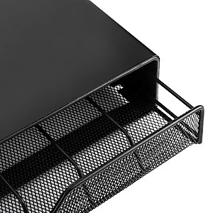Black Coffee Capsule Holder Drawer Storage Rack Organizer for 36Pcs Capsules Suitable for Home Office