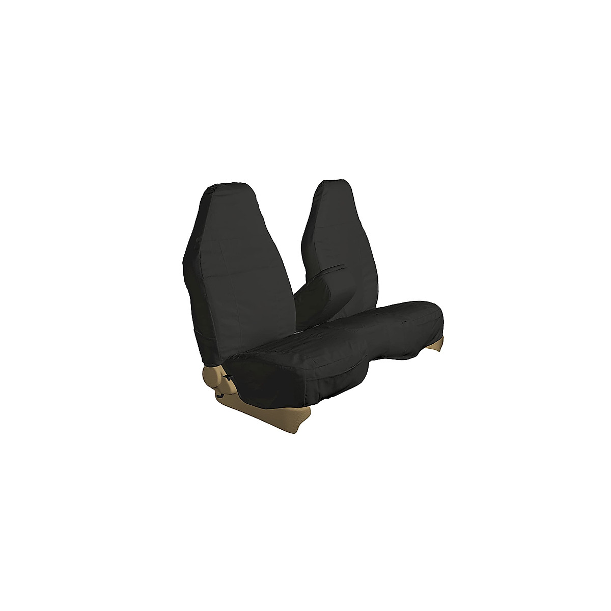 Durafit Seat Covers,F396-X1, Made to fit 2004-2005 Ford Ranger Front 60/40 Split Seat with Molded Headrests and Opening Console. Made in Black Auto Twill Complete Protection, fits Like a Glove.