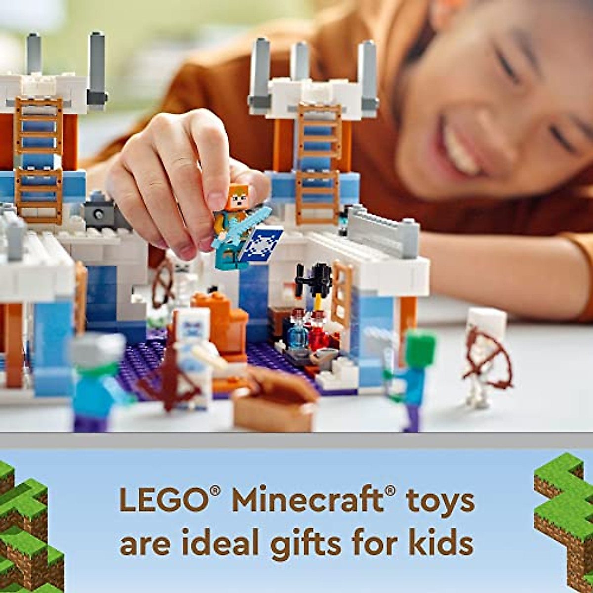 LEGO Minecraft The Ice Castle 21186 Building Toy Set for Kids, Girls,and Boys Ages 8+(499 Pieces)
