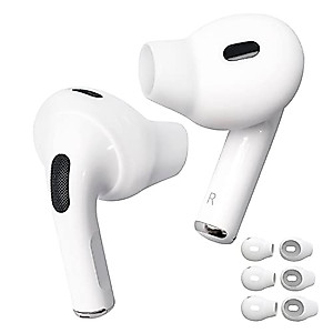 Brujula AirPods Pro 2 Ear Tips Ear Hooks Covers [Reduce Pain], Soft Silicone Accessories, Replacement Ear Tips, Fit in The Charging Case, [US Patent Registered] [3 Pairs](S/M/L)