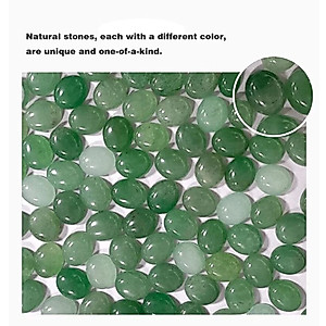 Moonffay Green Aventurine Pendant Gold Necklace for Women,Charm Plated 18k Gold Stainless Steel Non Tarnish Figaro Chain Non Tarnish Choker Necklaces Woman Jewelry