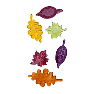 Celebrate It Give Thanks Reusable Gel Window Clings ~ Multicolor Fall Leaves (6 Clings, 1 Sheet; Size B)