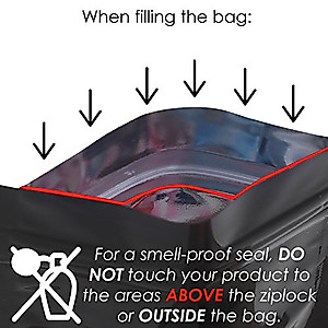 QQ Studio Pack of 100 Smell Proof Food Safe Flat Metallic Foil Flat Zip Top Lock Sample Food Storage Bags Pouch 8.5x13cm (3.3x5.1) (Matte Blue)