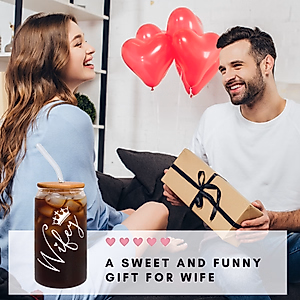 Gifts for Wife from Husband - Wife Gifts - Wedding Anniversary for Her, Birthday Gifts for Wife, Mothers Day Gifts for Wife, Her - I Love You Gifts for Her, Romantic Gifts for Her - 16 Oz Can Glass