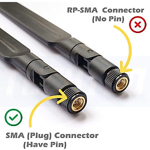 CompuPort Telemetry Wide-Band 3500MHz 5G/4G/LTE MIMO Whip Antenna with SMA Male Connector, Compatible with Sierra Wireless Airlink, Digi, Teltonika, Microhard, CradlePoint and More.(1 pc.)