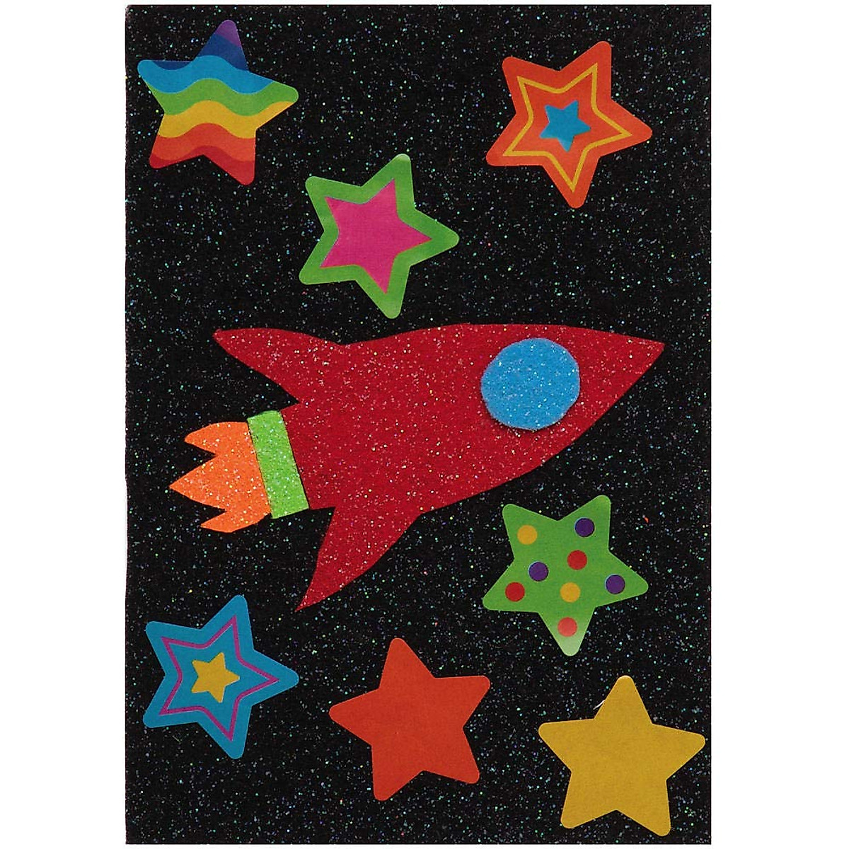 Baker Ross AX419 Star Sticker Roll Value Pack - Pack of 600, Kids Stickers, Ideal for Children's Arts and Crafts Projects, Great for Card Making and Scrapbooking