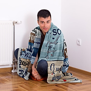 XALAZY Gifts For Son Blanket 60"X50", Son Gifts From Mom/Dad, Adult Son Gift Ideas, Birthday Gifts For Son, To My Son Gifts From Mom, Gifts For Son From Mom, Gifts For Adult Son, To My Son Gifts Throw