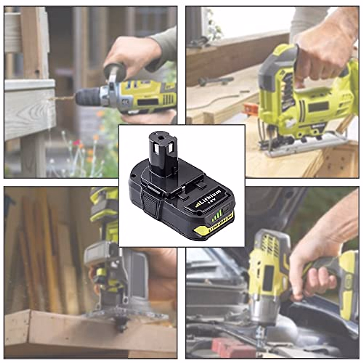 3.0Ah for Ryobi 18V Lithium-ion ONE+ Plus Battery P102 P103 P104 P105 P107 P108 P109 P122 Cordless Power Tools 2 Packs