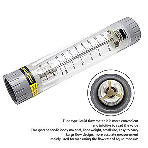 Alvinlite Water Liquid Flow Meter,10-100GPM 60-200GPM Measuring Panel Mount Type Flowmeter for Gas Liquid Water Industrial Field LZM-40G LZM-50G Rate Gauge(60-200GPM)