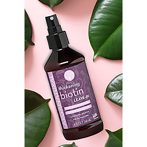 Arganatural Hair Leave In Conditioner & Detangler with Thickening Biotin, 8 fl oz Spray Bottle, Helps Fortify Weak Thinning Hair