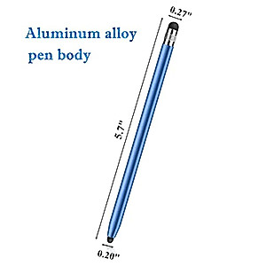 Smozer Stylus Pens for Touch Screens(2-Pack), Sensitivity & Precision Stylus Pens for iPhone/iPad Pro/Samsung Galaxy/Tablets and All capacitive Touch Screen Devices + 4 Replaceable Rubber Tips