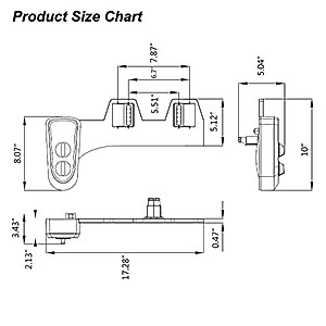 Haofy Bidet Attachment Deep Toilet Bidet Self Water Pressure Dual Nozzle Easy Installation for Womens Washing (3/8)
