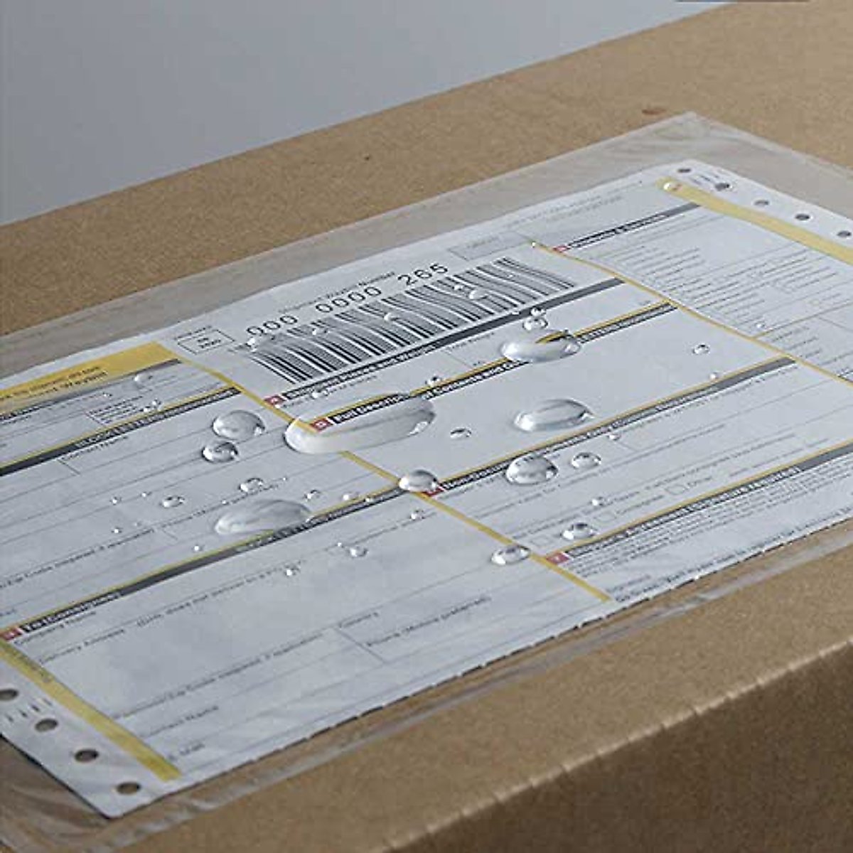 7.5'' x 5.5'' Packing List Pouches, Shipping Label Envelopes Clear Adhesive Top Loading Packing List - 100 Packs