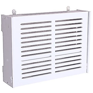 KITCHEN SINK Router Shelf Storage Box Wall-Mounted WiFi Shelf Wire Storage Box Decorative Shelter Shelf Set-top Box Rack (Color : White, Size : 47x11x36cm)