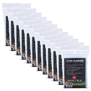 WINTRA 1200 Count Ultra Clear Penny Card Sleeves,Soft Card Protectors for Baseball Cards, Sleeved Trading Cards