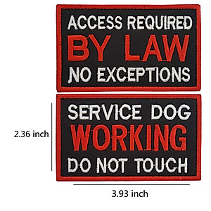 Lightbird 6 PCS Service Dog in Training/Working/Stress & Anxiety Response Embroidered Hook & Loop Morale Patches