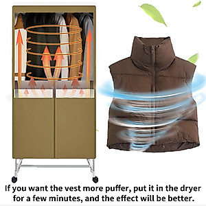 KEOMUD Women's Winter Crop Vest Lightweight Sleeveless Warm Outerwear Puffer Vest Padded Gilet Brown Small