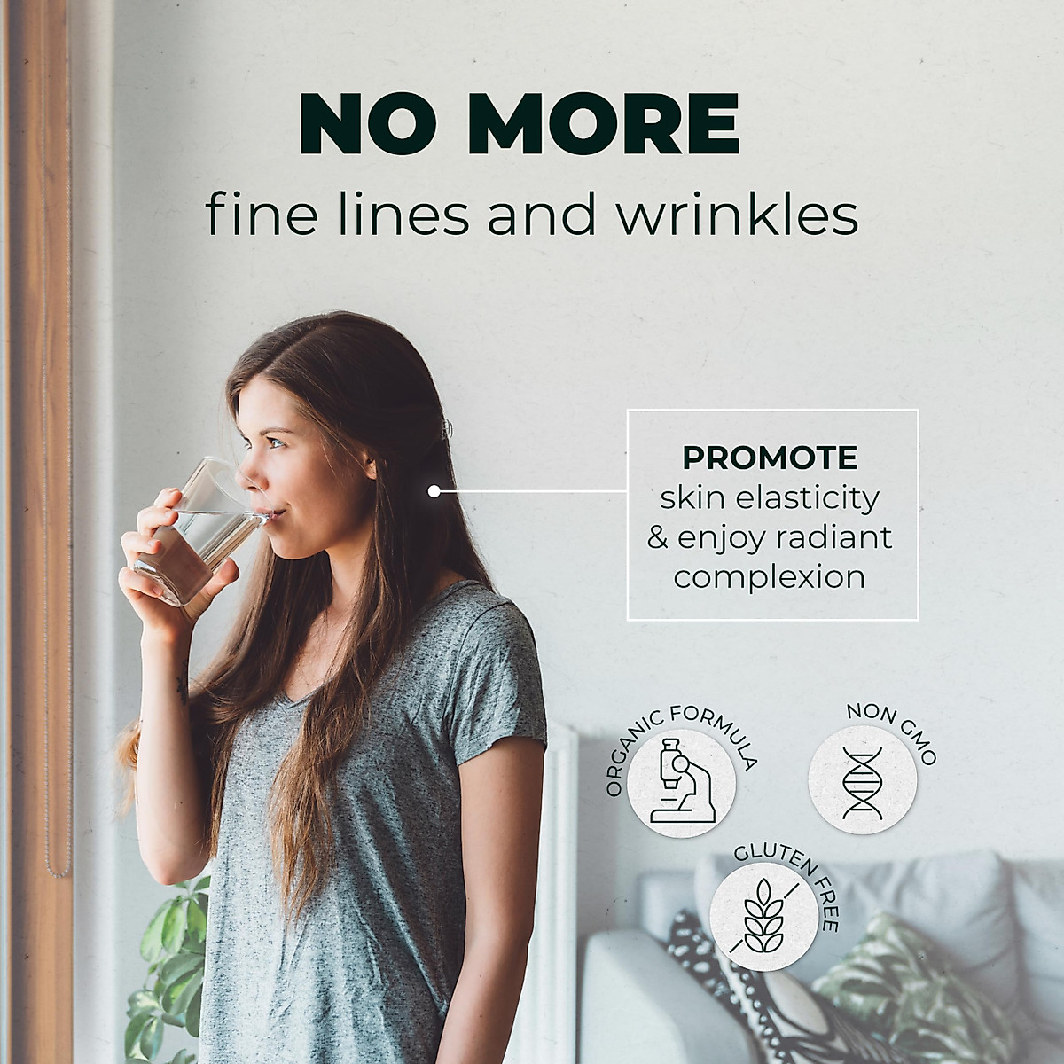 Marine Collagen and Hyaluronic Acid Supplements, Aloe Vera Leaf Gel and Vitamin E Collagen Peptides Pills–Collagen Supplements With Hyaluronic Acid for Hair Skin Nails-90 Collagen Caps