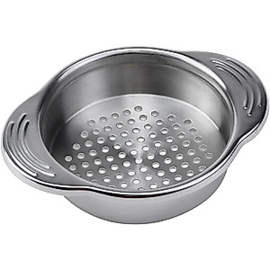 Onwon Tuna Strainer Food-Grade Stainless Steel Sieve Tuna Press Can Lid Oil Drainer Remover Canning Colander Oil Squezzer Easy to Clean Won't Absorb Any Odours