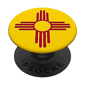 New Mexico Flag NM State Flag Zia Sun Symbol PopSockets Swappable PopGrip