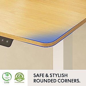 SANODESK Standing Desk Adjustable Height, 55x24 Inch Stand up Desk for Home Office Computer Desk with Memory Preset(55x28 Joint Boards,Maple)
