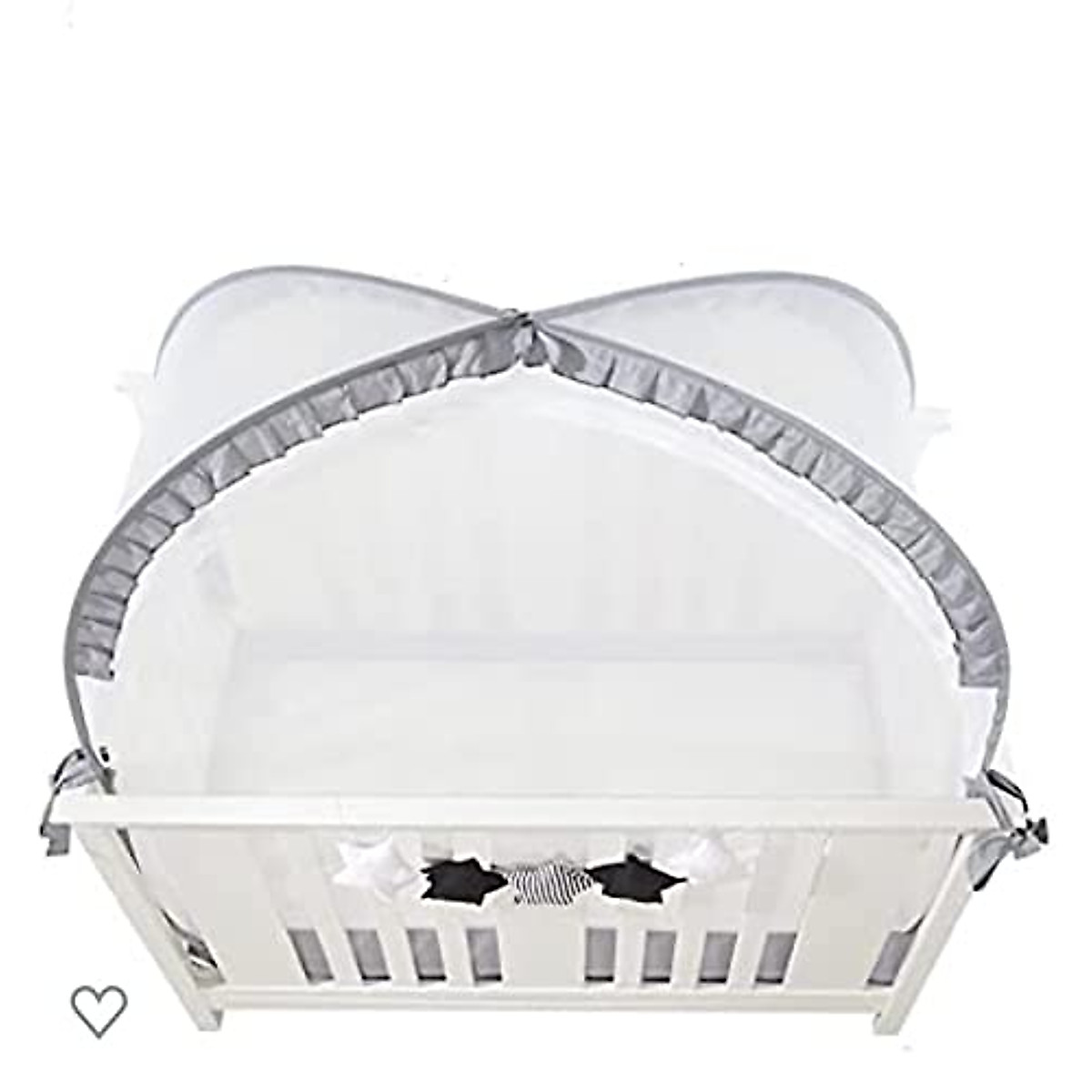 Baby Safety Crib Tent - Premium Toddler Crib Topper to Keep Baby from Climbing Out - See Through Mesh Crib Net - Mosquito Net - Pop-Up Crib Tent Canopy to Keep Infant in