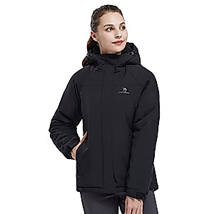 CAMEL CROWN Women's Waterproof Ski Jacket Winter Coat Windbreaker Fleece Inner Snow Hiking Outdoor