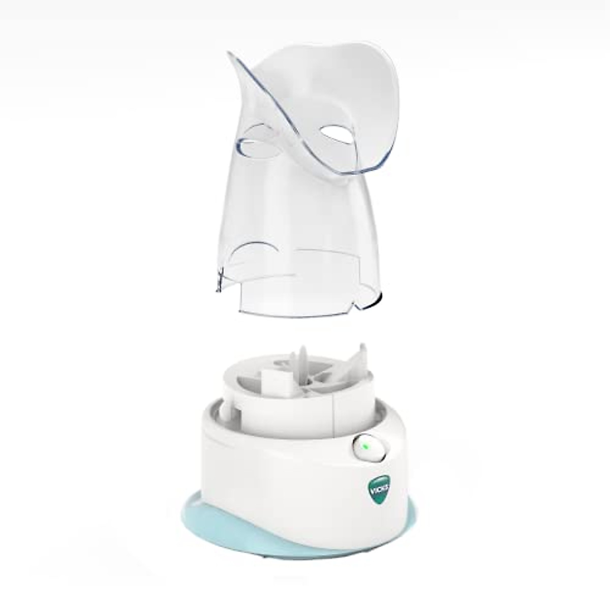 Vicks Personal Steam Inhaler, V1200, Face Steamer or Inhaler with Soft Face Mask for Targeted Steam Relief, Aids with Sinus Problems, Congestion, Cough, Use with Soothing Menthol Vicks VapoPads