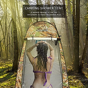 LUVNFUN Privacy Shower Tent – Pop Up Changing Tent Camping Shower Toilet Tent Portable Shelters Room 6.2 FT Tall - Color Forest