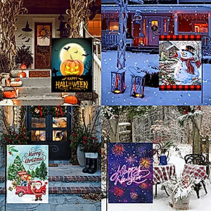 Seasonal Garden Flags Set of 12 Double Sided 12 x 18 Inch Yard Flag,small garden flags for outside, Christmas Spring Seasonal Flag for Outdoor Holiday Decorations