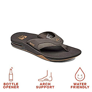 Reef Men's Sandals, Fanning, Brown/Gum, 10