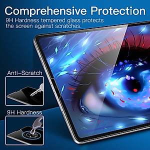 JETech One Touch Install Screen Protector for iPad Pro 11-Inch (2022/2021/2020/2018 Model) and iPad Air 5/4 10.9-Inch, Tempered Glass Film with Auto Alignment Tool Kit, HD Clear