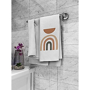 Dibor Boho Sun Neutral Rainbow Kitchen Towels Dish Towels Dishcloth,Boho Nature Landscape Decorative Absorbent Drying Cloth Hand Towels Tea Towels for Bathroom Kitchen,Boho Lovers Girls Women Gifts