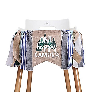 1st Birthday Banner - First Birthday High Chair Banner Happy Birthday Banner Highchair Party Decorations,Baby Birthday Photo Props(Forest)
