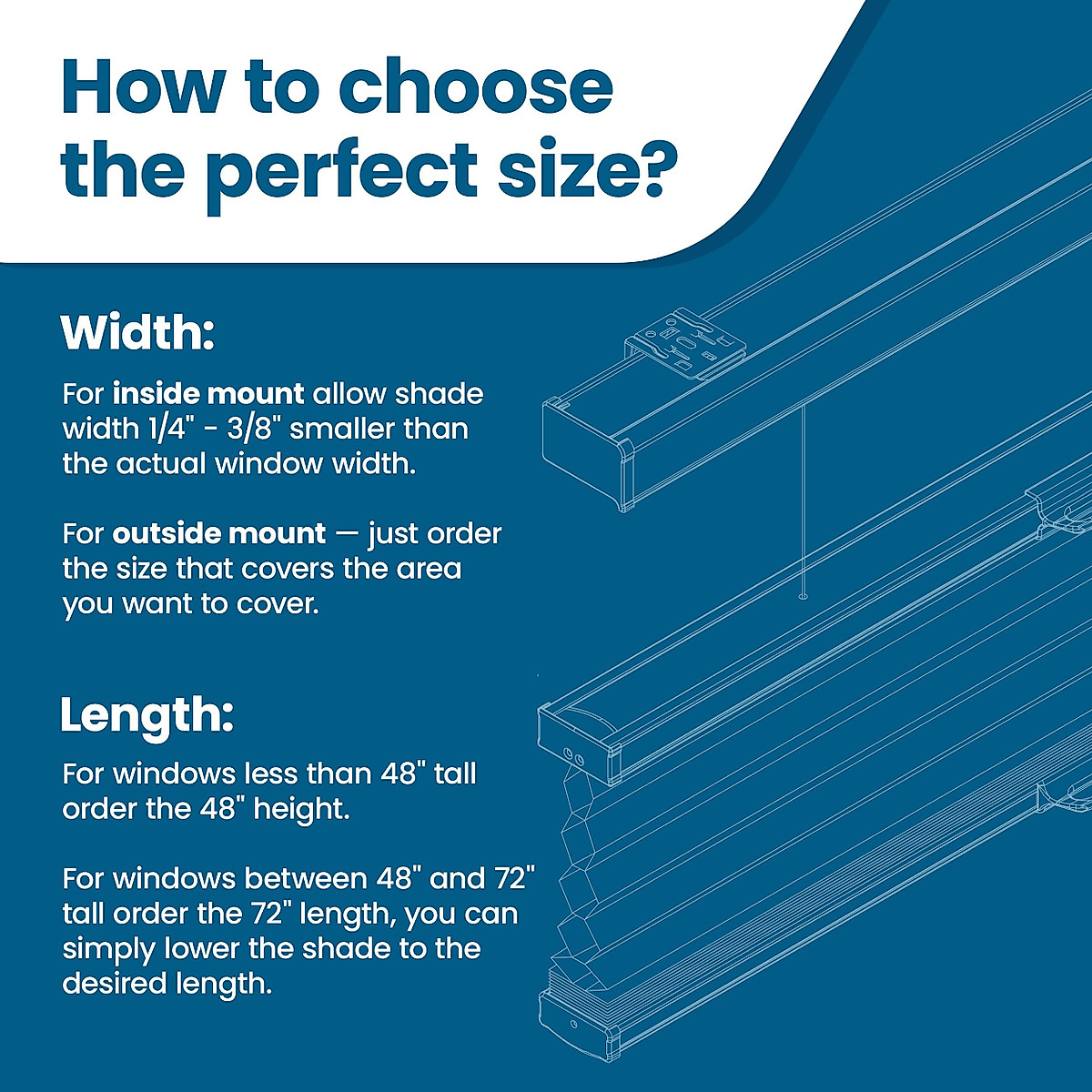 BlindsAvenue Cordless Top Down Bottom Up Cellular Honeycomb Shade, 9/16" Single Cell, Blackout, Designer Print Pebble, Size: 23" W x 48" H