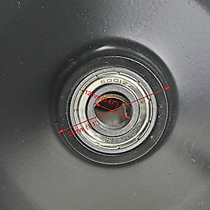 ZXTDR 2pcs 4.10-6 Front Tubeless Tire With Rim and 6001ZZ Bearings for Scooter Quad Bikes 4 Wheelers Go Kart ATV