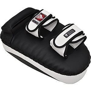 RDX Thai Pads for Kickboxing Muay Thai with Solid Handle Grip, Maya Hide Leather Curved Strike Shield for Boxing MMA Taekwondo Martial Arts, Training Combat Sports Knees Elbows Kicks Punches