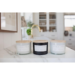 Sand + Fog Scented Candle - Tahitian Vanilla – Additional Scents and Sizes – 100% Cotton Lead-Free Wick - Luxury Air Freshening Jar Candles - Perfect Home Decor – 12oz