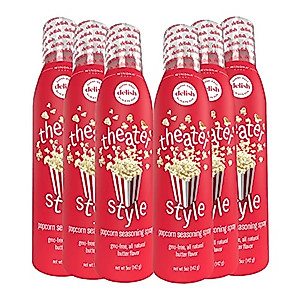 Winona Pure Popcorn Butter Spray Oil - Delicious Popcorn Seasoning, 0 Calories per Serving, Movie Theater Style, Perfect for Popcorn Lovers - Butter Flavor - 5 oz (6 Pack)