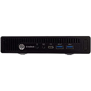 HP EliteDesk 800G2 Micro Desktop Computer PC, Intel Quad Core i5, 8GB RAM, 240 GB SSD, Windows 10 Pro, 23.6 Periphio Monitor, New Periphio Webcam, Periphio Wireless Keyboard & Mouse (Renewed)