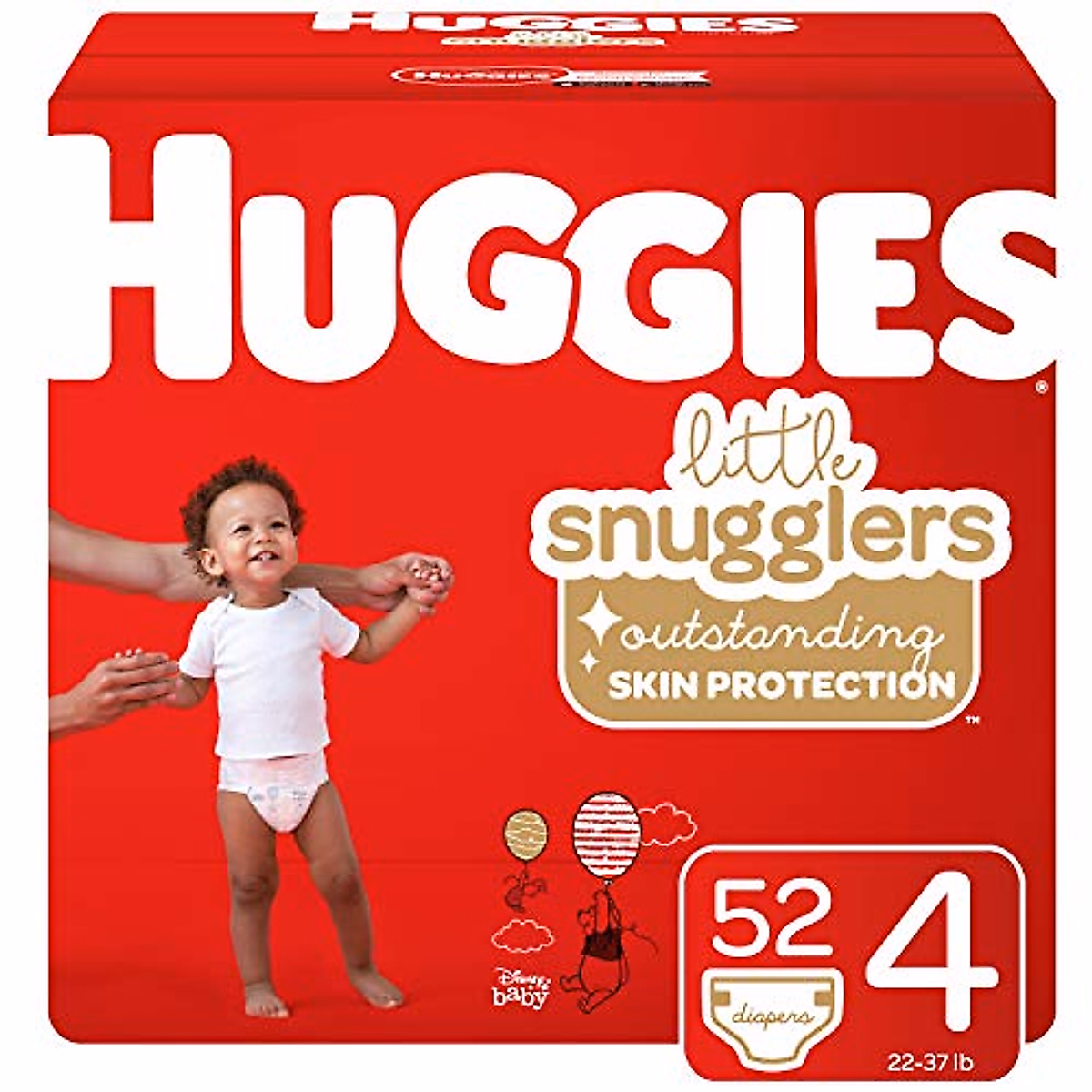 Huggies Little Snugglers Baby Diapers, Size 4, 52 Ct
