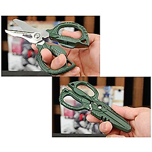 ENGINEER PH-55 Multi-Function, 160mm Compact Scissors, Electrician Scissors, with 4-in-1 Combi Blade - cuts Carpet, Leather, Solid Copper Wire, Insulated cable, CDs, Thick Rope & More. Made in Japan