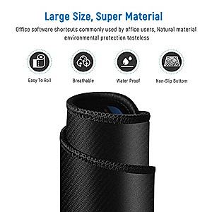 JIALONG Large Gaming Mouse Pad Desk Mat Office Software Shortcuts Mousepad with Personalized Design Extended Size 35.4 X 15.7inches by Office Users
