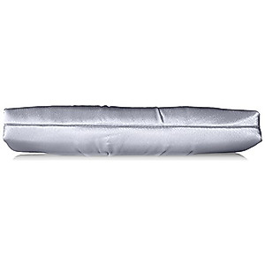 Jessica McClintock Blaire Womens Satin Frame Evening Clutch Bag Purse With Shoulder Chain Included, Silver